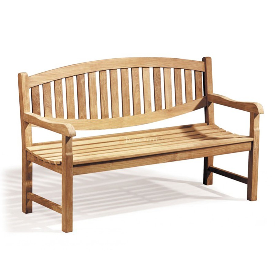 Oval Back Bench or Teak 3 Seater Garden Bench | Jepara Furniture