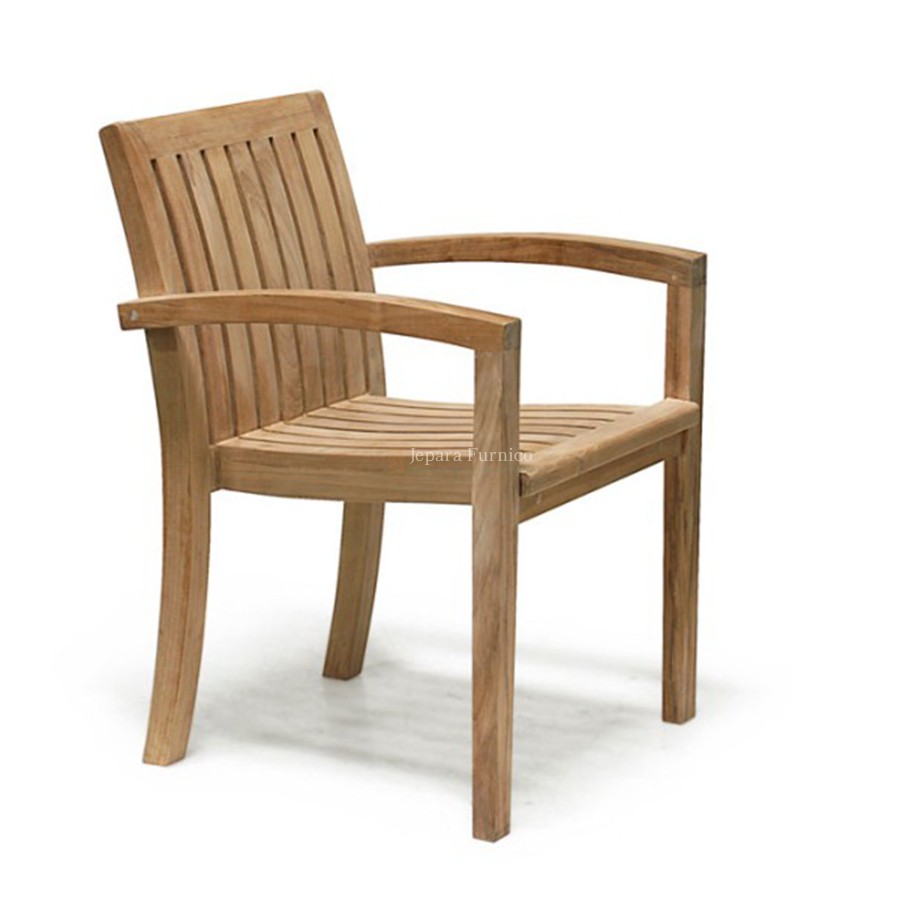 Teak Elegant Stacking Chair | Jepara Furniture